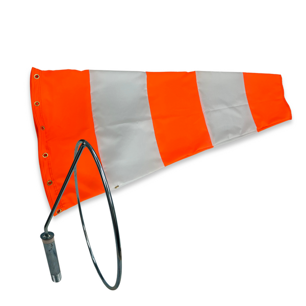 Airport Windsock & Heavy Duty Frame Kit | Orange & White FAA Compliant ...