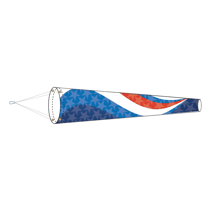 American Flag Lightweight Windsock | USA Windsocks | The Custom ...
