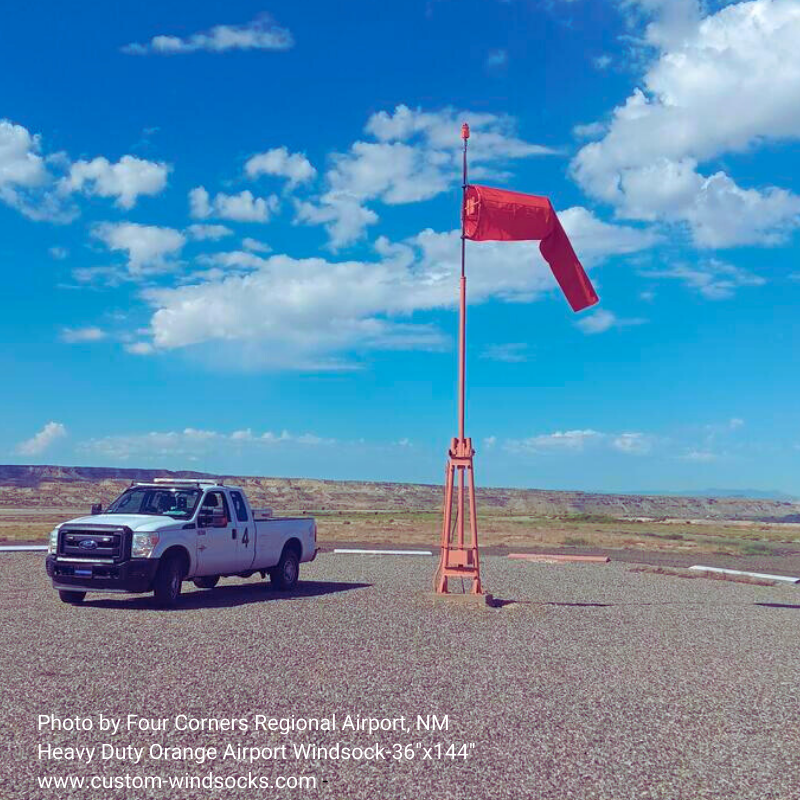 Orange Airport Windsock - FAA Compliant | The Custom Windsock Co.