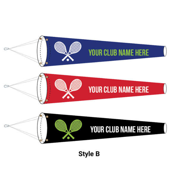 Personalized Tennis Court Lightweight Windsock | The Custom Windsock Co.