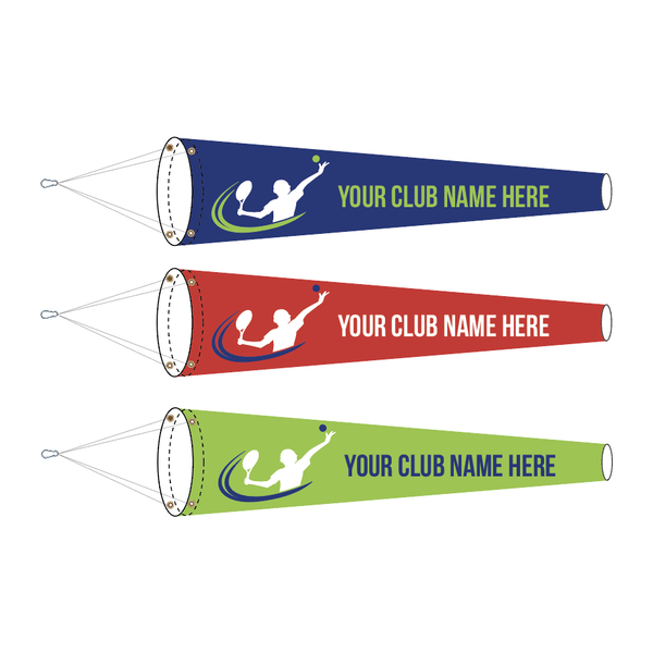 Personalized Tennis Court Lightweight Windsock | The Custom Windsock Co.
